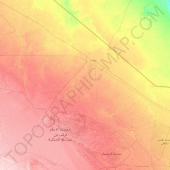 Rafha topographic map, elevation, terrain