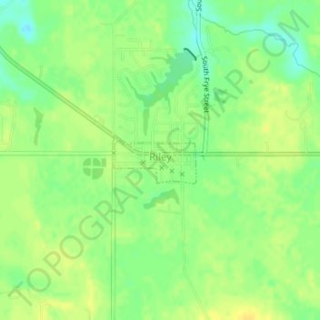 Riley topographic map, elevation, terrain