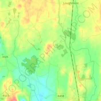 Kilrush topographic map, elevation, terrain