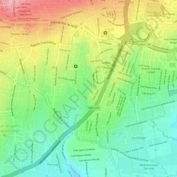 Parque Estatal Urbano Barranca de Chapultepec topographic map ...