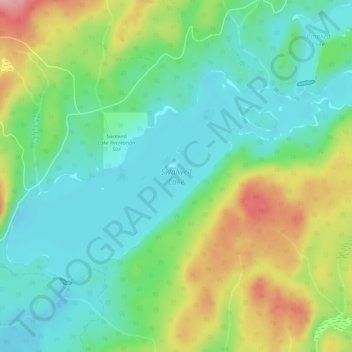 Swalwell Lake topographic map, elevation, terrain