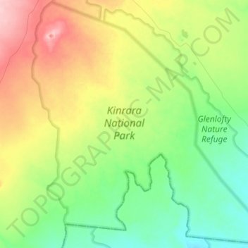 Kinrara National Park topographic map, elevation, terrain