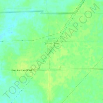 Symerton topographic map, elevation, terrain