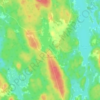 Lake George topographic map, elevation, terrain