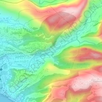 Silverlake topographic map, elevation, terrain