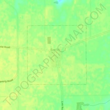 Berlin topographic map, elevation, terrain