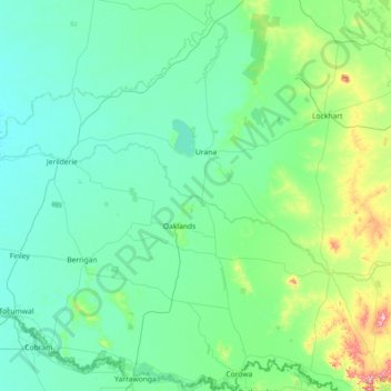 Federation Council topographic map, elevation, terrain