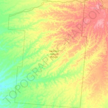 Harkness Nature Refuge topographic map, elevation, terrain