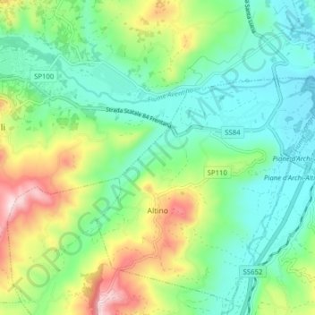 Altino topographic map, elevation, terrain