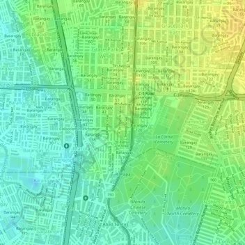 Barangay 45 topographic map, elevation, terrain