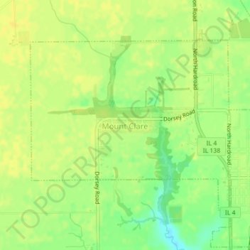 Mount Clare topographic map, elevation, terrain
