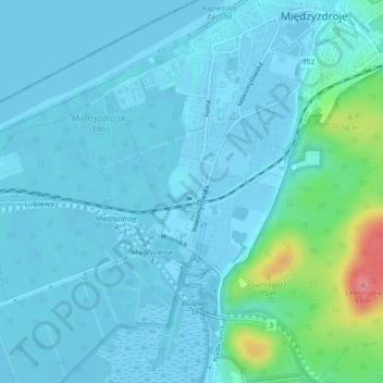 Baltic Sea topographic map, elevation, terrain
