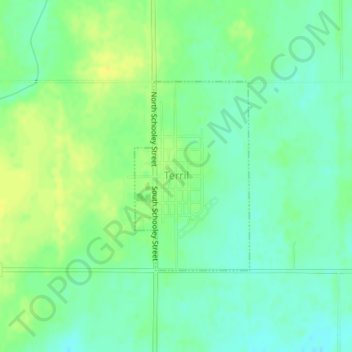 Terril topographic map, elevation, terrain