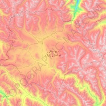 Deosai National Park topographic map, elevation, terrain