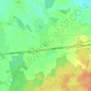 Kiiu alevik topographic map, elevation, terrain