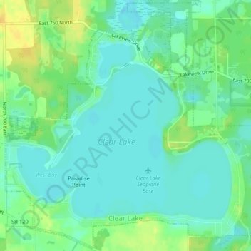 Clear Lake topographic map, elevation, terrain