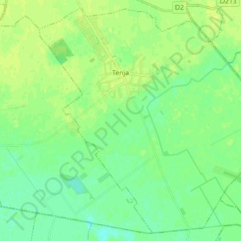 Tenja topographic map, elevation, terrain