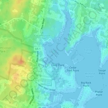 Rabbit Island topographic map, elevation, terrain