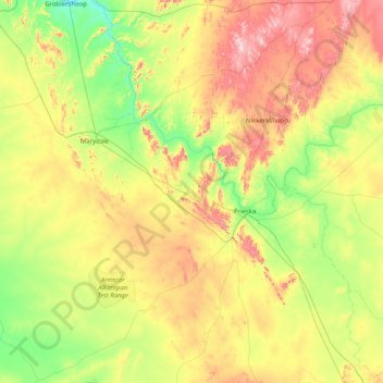 Siyathemba Local Municipality topographic map, elevation, terrain