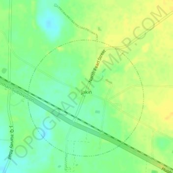 Jakin topographic map, elevation, terrain