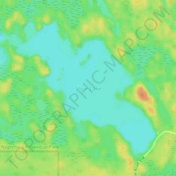 Shoe Lake topographic map, elevation, terrain