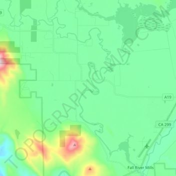 Fall River topographic map, elevation, terrain