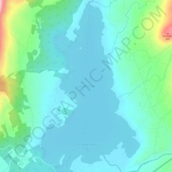 Lough Eske topographic map, elevation, terrain
