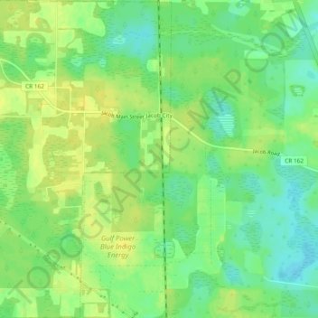 Jacob City topographic map, elevation, terrain