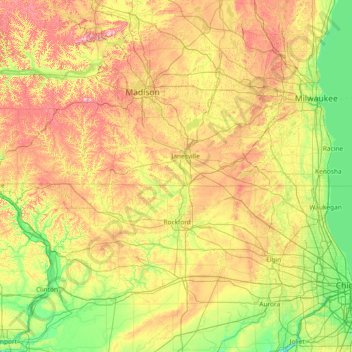 Rock River topographic map, elevation, terrain