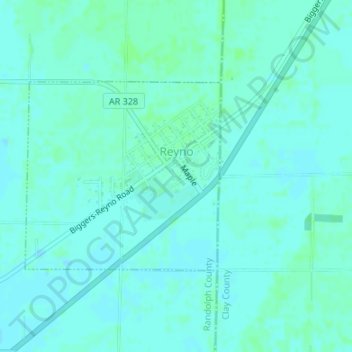 Reyno topographic map, elevation, terrain
