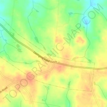 Rayle topographic map, elevation, terrain