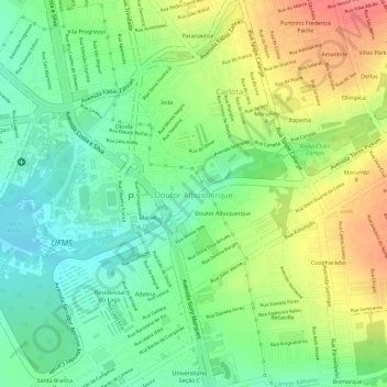 Doutor Albuquerque topographic map, elevation, terrain