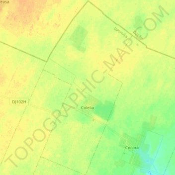 Colelia topographic map, elevation, terrain