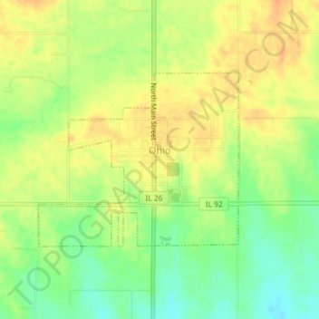 Ohio topographic map, elevation, terrain