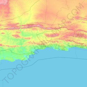 George topographic map, elevation, terrain