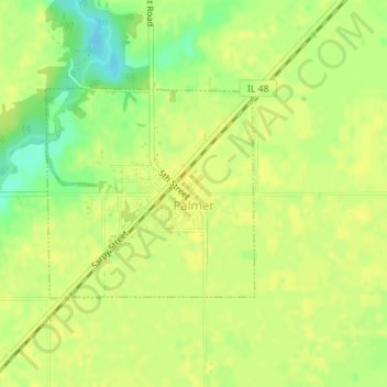 Palmer topographic map, elevation, terrain