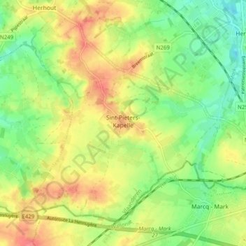Saint-Pierre-Capelle topographic map, elevation, terrain