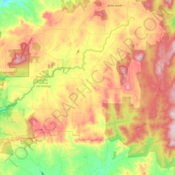 Strathbogie topographic map, elevation, terrain