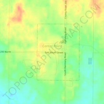 Center Point topographic map, elevation, terrain