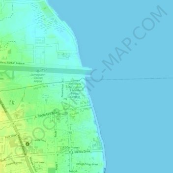 Silliman Beach topographic map, elevation, terrain