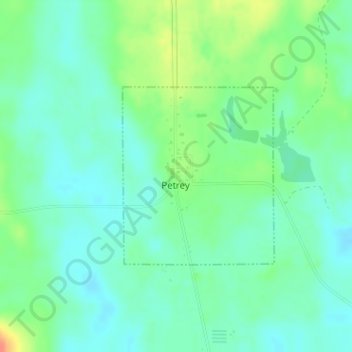Petrey topographic map, elevation, terrain