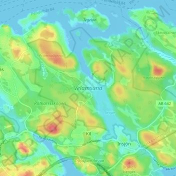 Velamsund topographic map, elevation, terrain