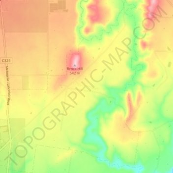 Monegeetta topographic map, elevation, terrain