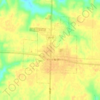 Viola topographic map, elevation, terrain