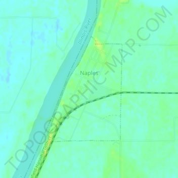 Naples topographic map, elevation, terrain