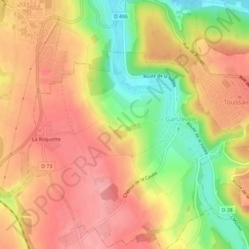 76400 topographic map, elevation, terrain