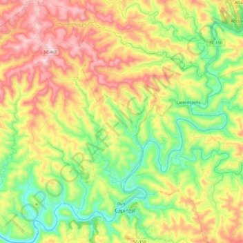 Ouro topographic map, elevation, terrain