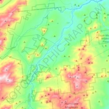 Town of Jay topographic map, elevation, terrain