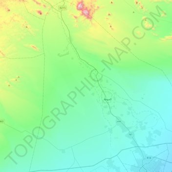 Tuban District topographic map, elevation, terrain