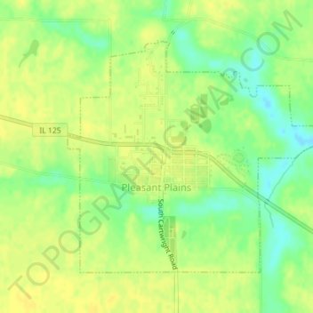 Pleasant Plains topographic map, elevation, terrain